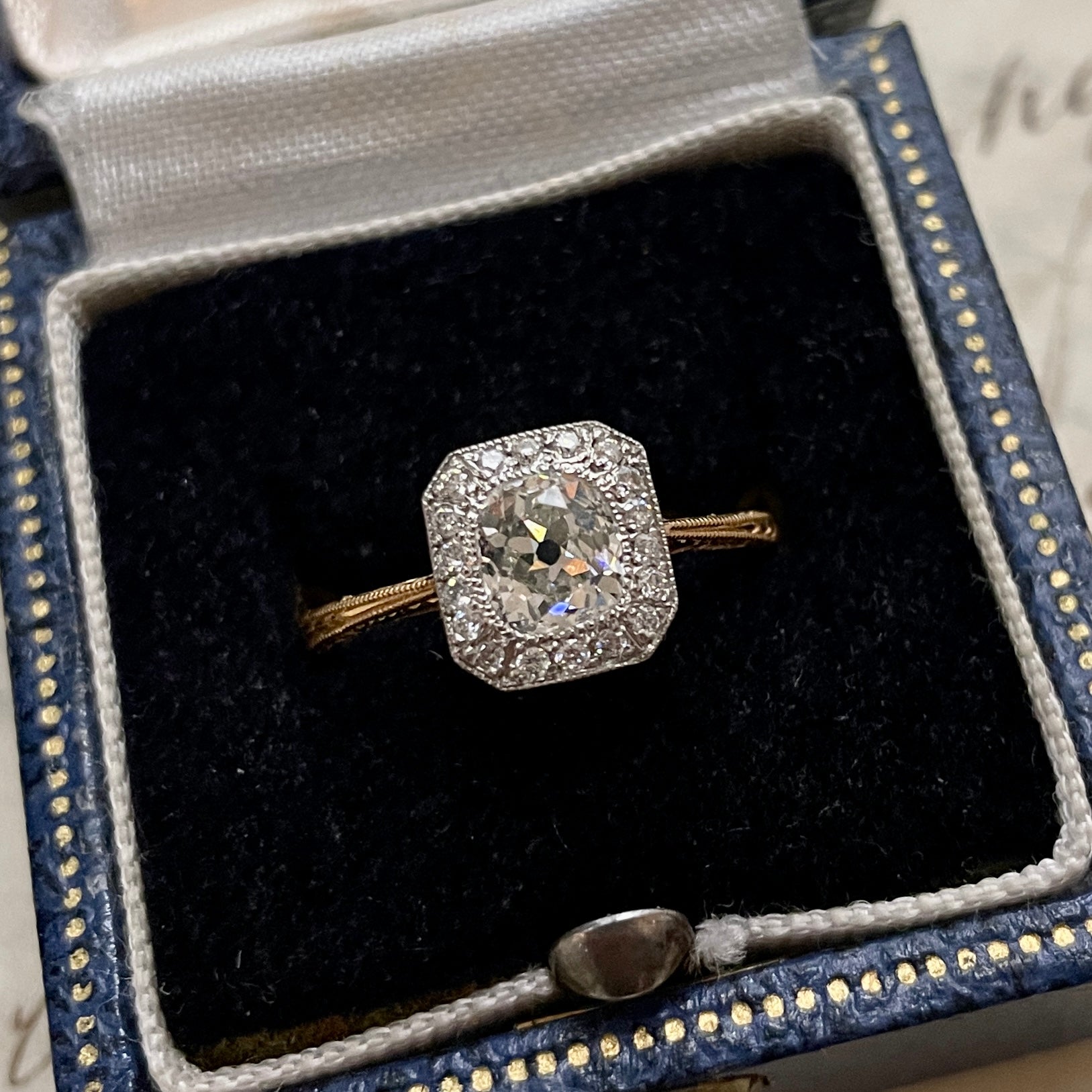 Deco Old Mine Cut Diamond Ring – Lori McLean